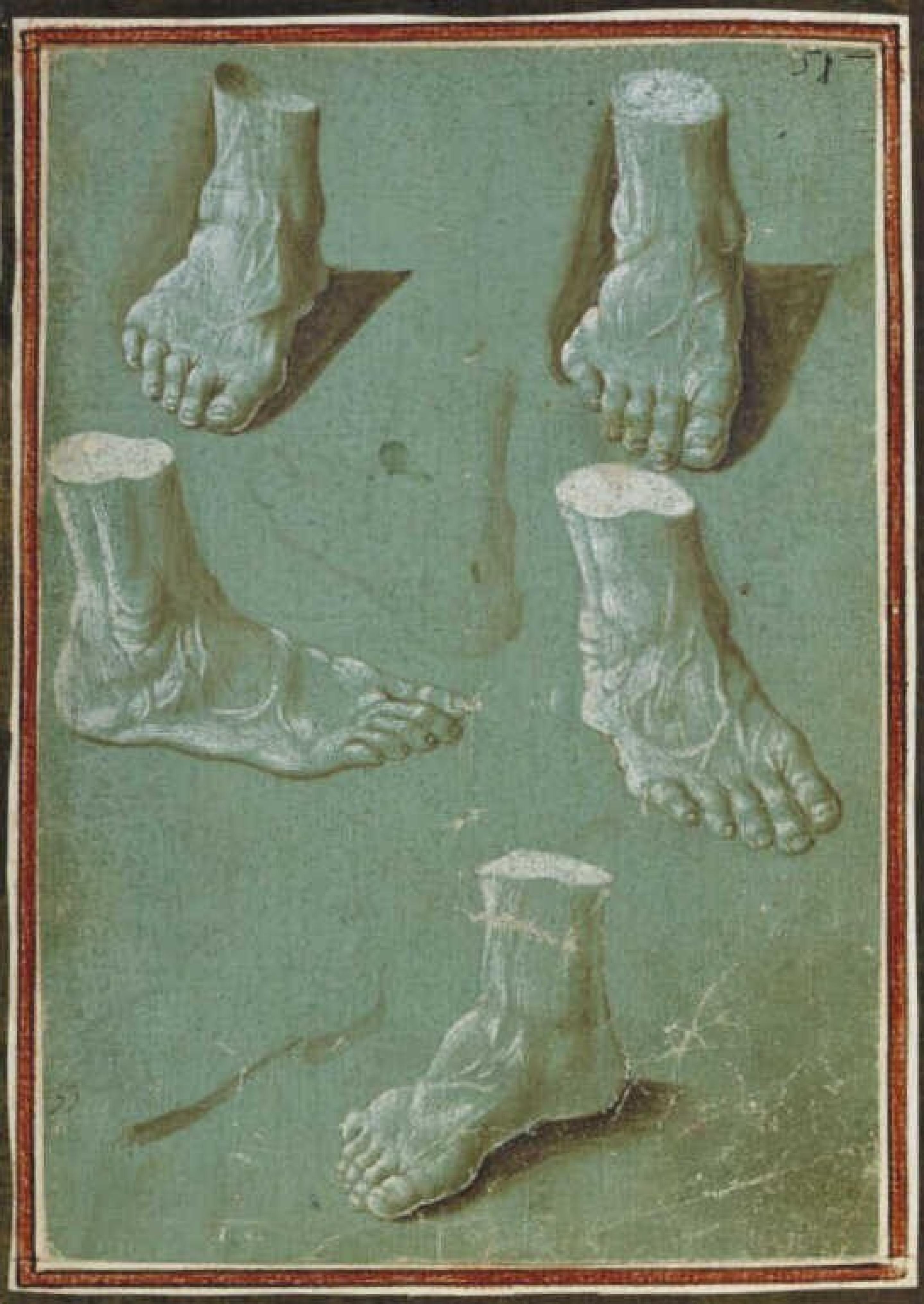 Folio from the Gozzoli Album: Seven Studies (Two Faint) after Plaster Casts of Feet - Museum ...