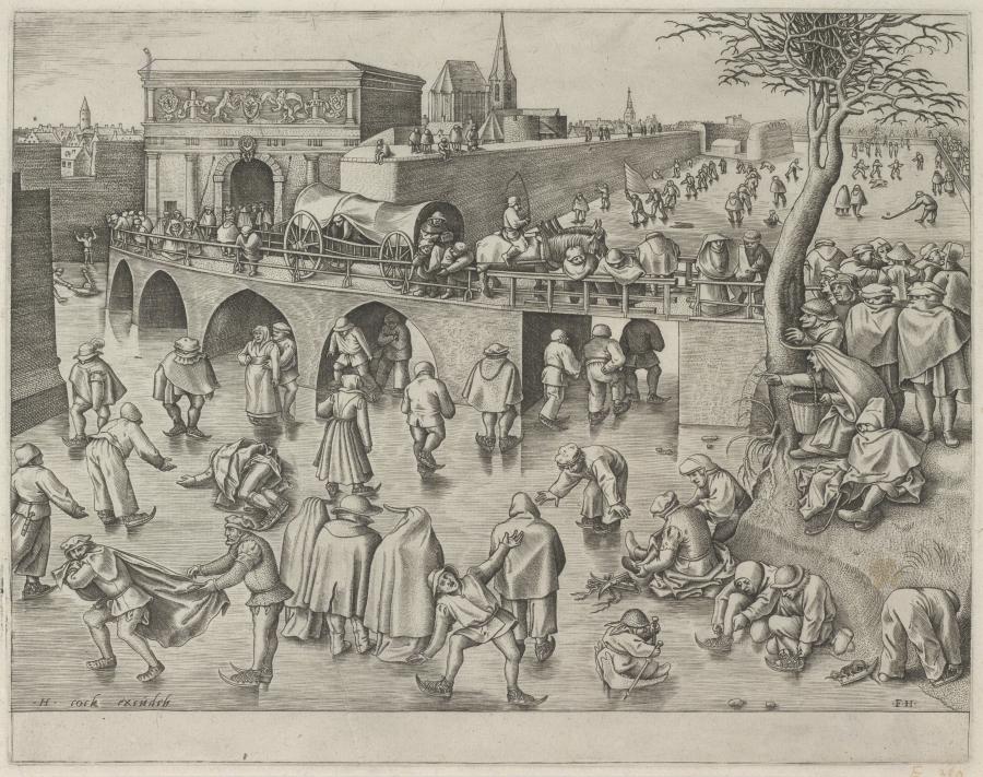 Ice Skating before the Gate of Saint George in Antwerp - Museum ...