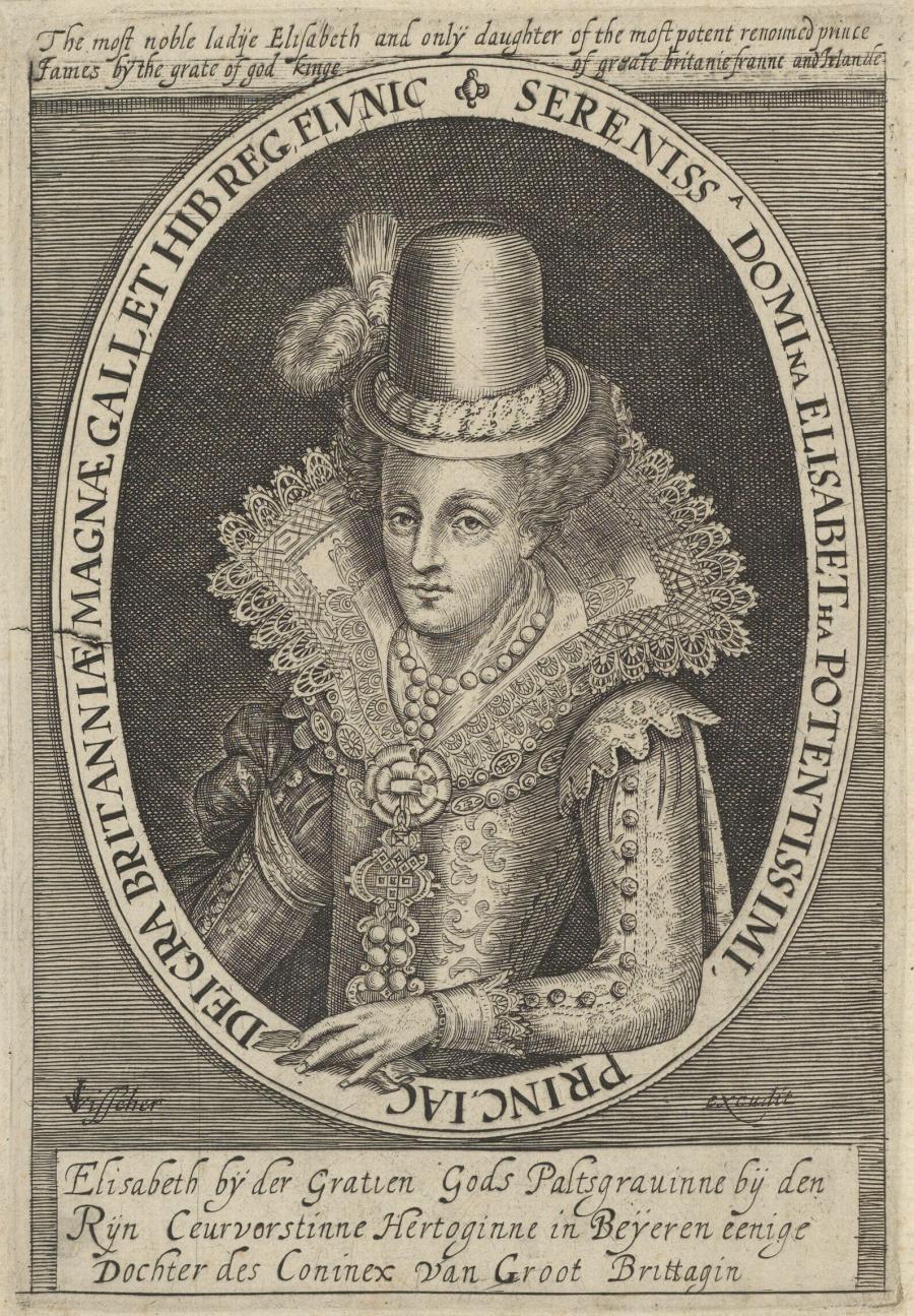Portrait of Elizabeth Stuart, Electress Palatine and Queen of Bohemia ...